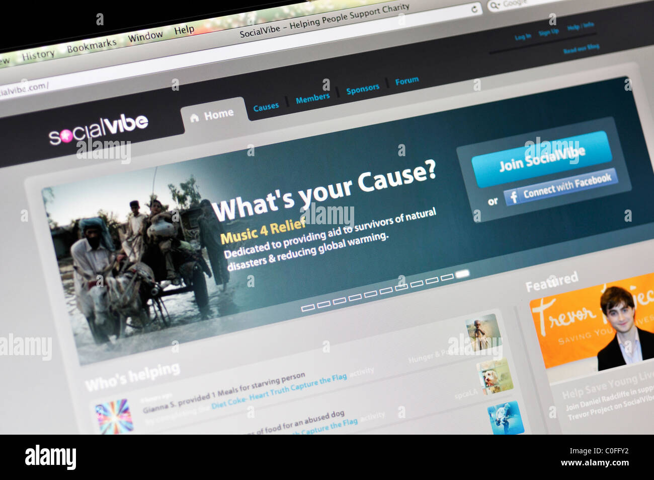 SocialVibe social networking website Stock Photo - Alamy