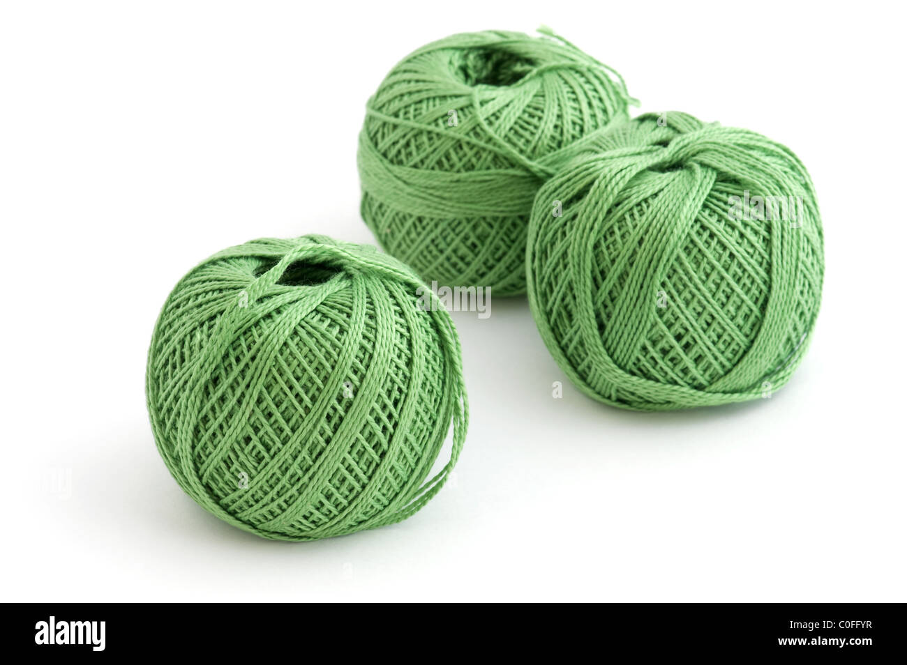 object on white - sewing Yarn close up Stock Photo - Alamy