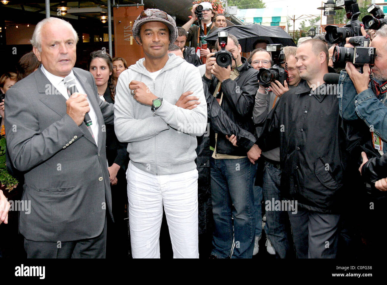 Yannick Noah and Christian Bimes inaugurating the Yannick Noah Pathway ...