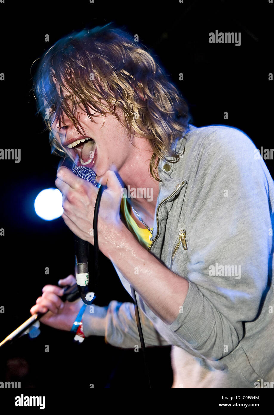 Fred Davis of Team Waterpolo performing at Liverpool Barfly as part of ...