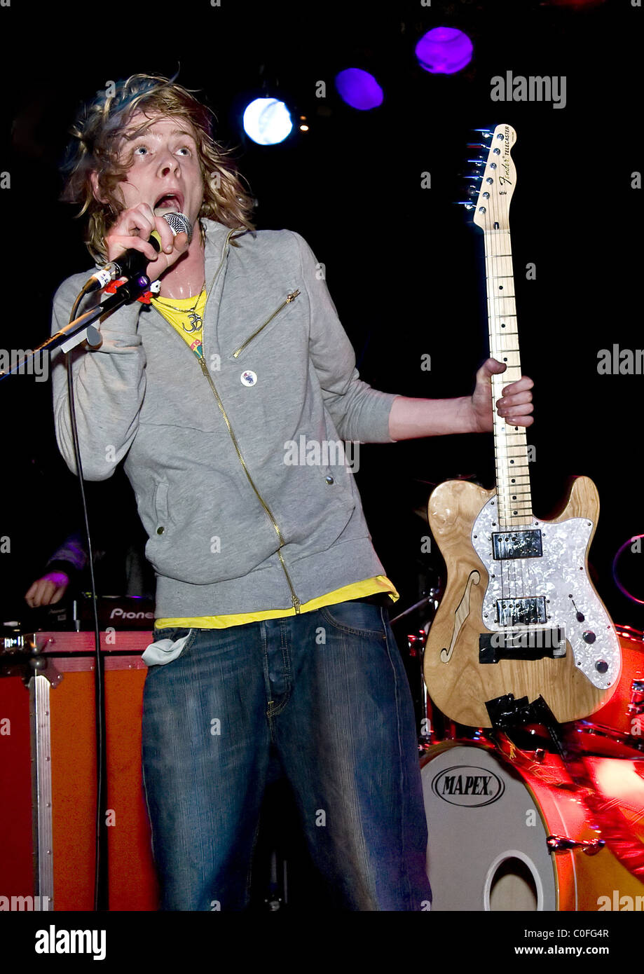 Fred Davis of Team Waterpolo performing at Liverpool Barfly as part of ...