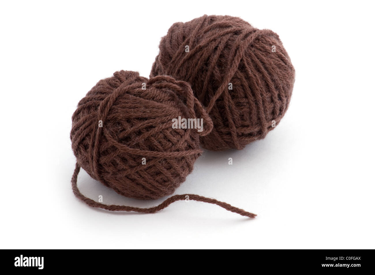 object on white - sewing Yarn close up Stock Photo - Alamy