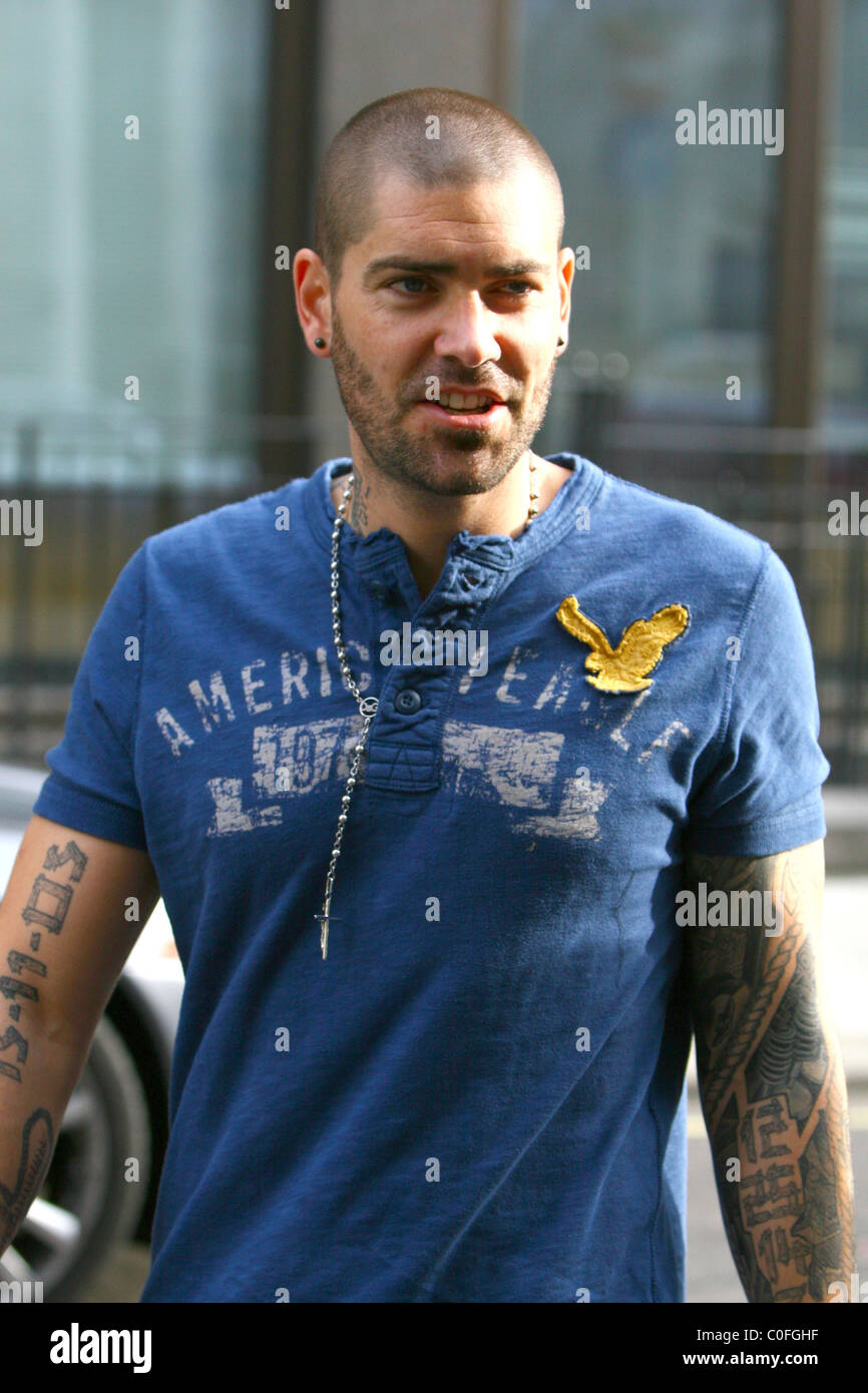 Shane Lynch from Boyzone arrives at the BBC Radio One studios London ...
