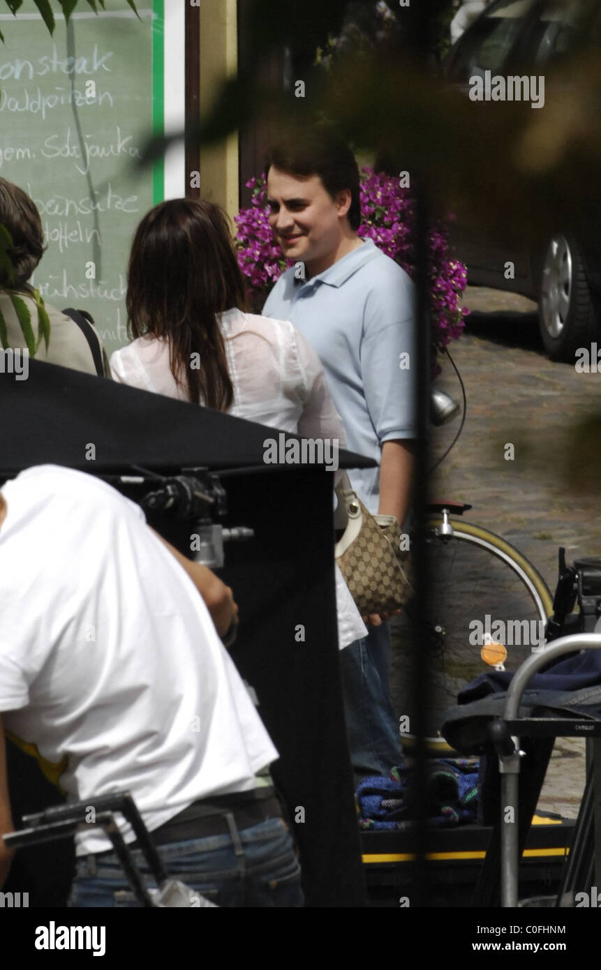 Oliver Juhnke on the set of "Lucky Fritz", his debut as a movie actor ...