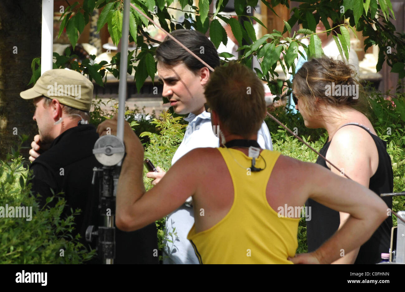 Oliver Juhnke on the set of "Lucky Fritz", his debut as a movie actor ...