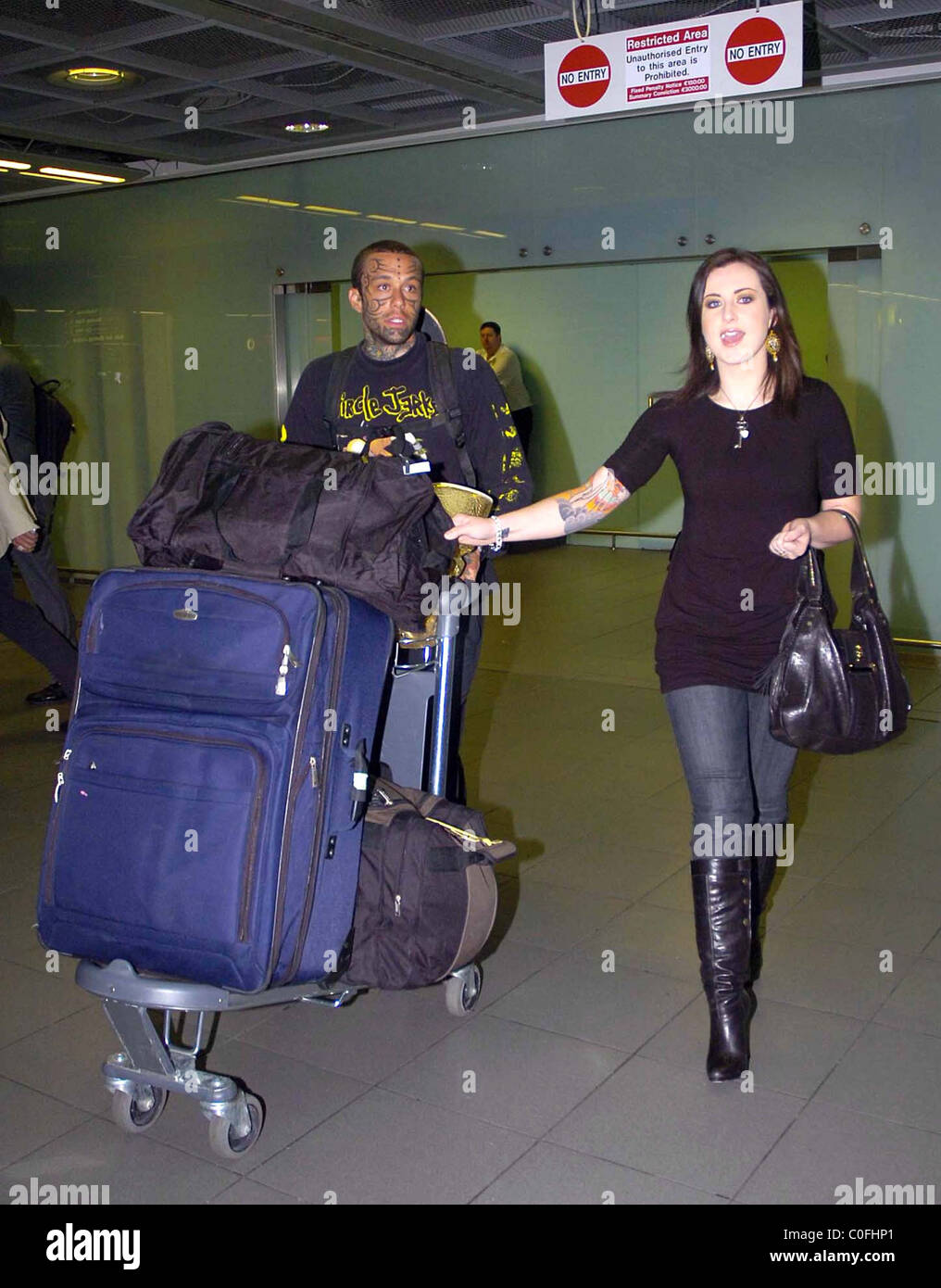 Carly Smithson and her husband arriving at Dublin Airport. Dublin ...