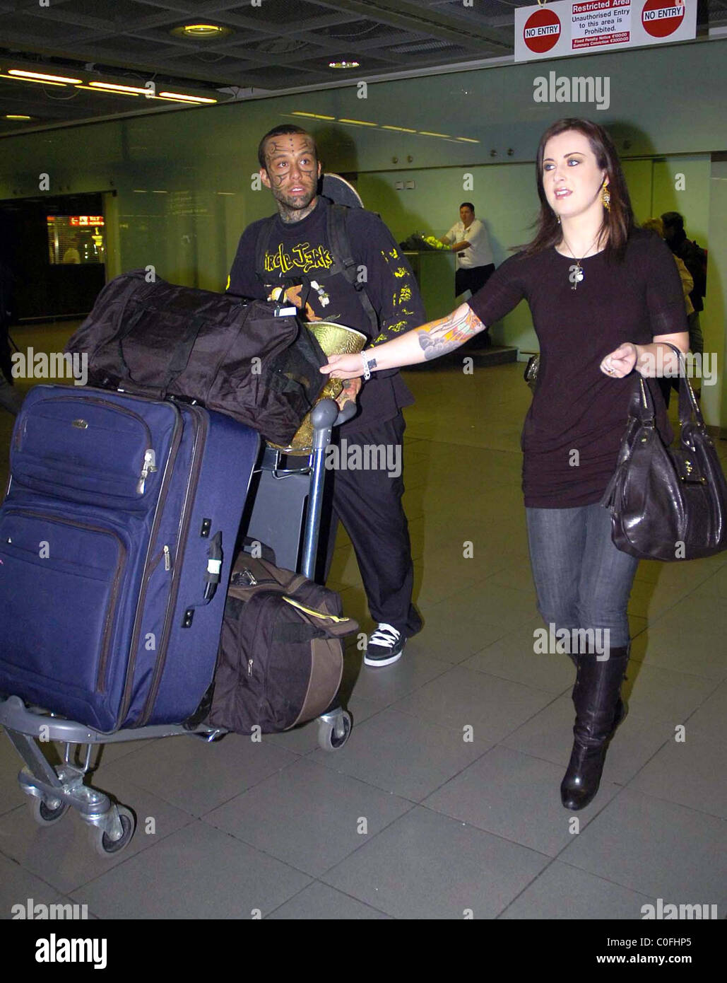 Carly Smithson and her husband arriving at Dublin Airport. Dublin ...