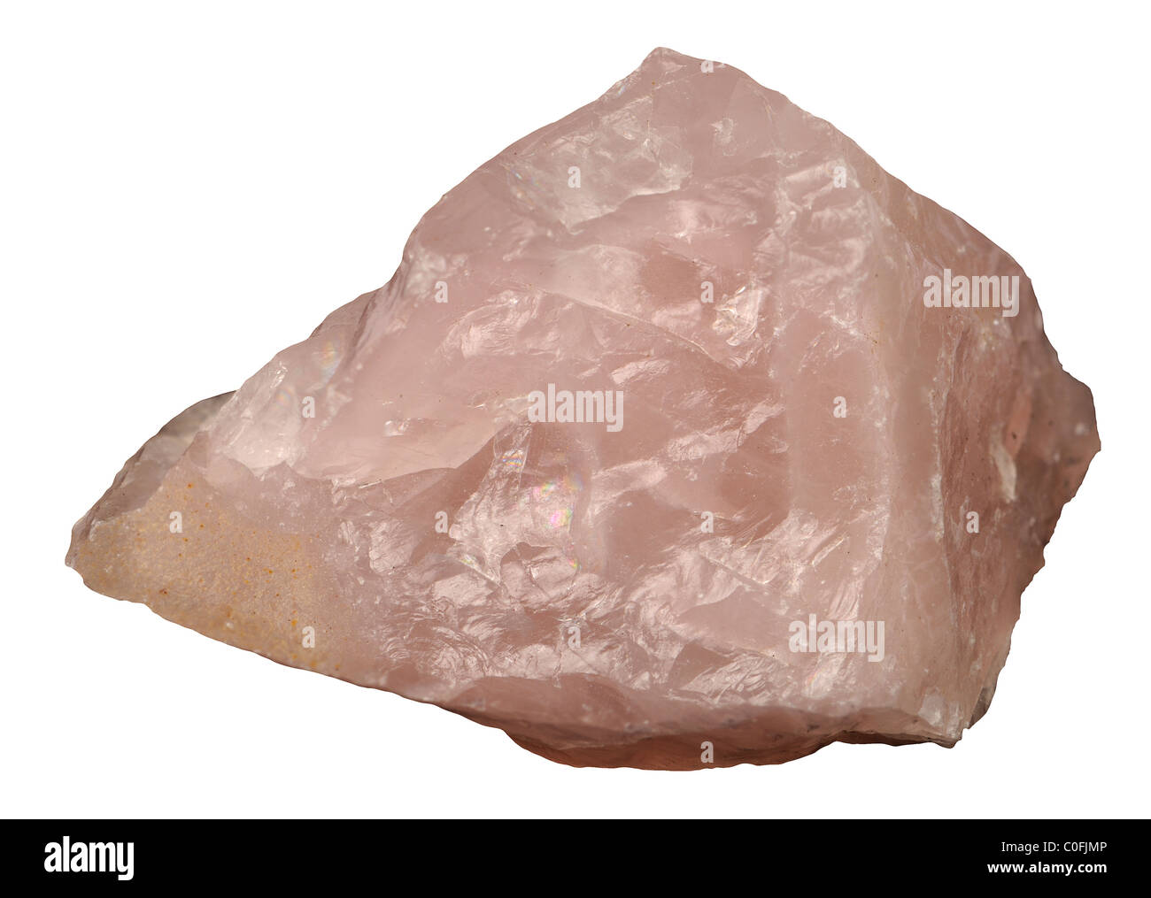 Rose quartz - tinted by traces of titanium Stock Photo - Alamy