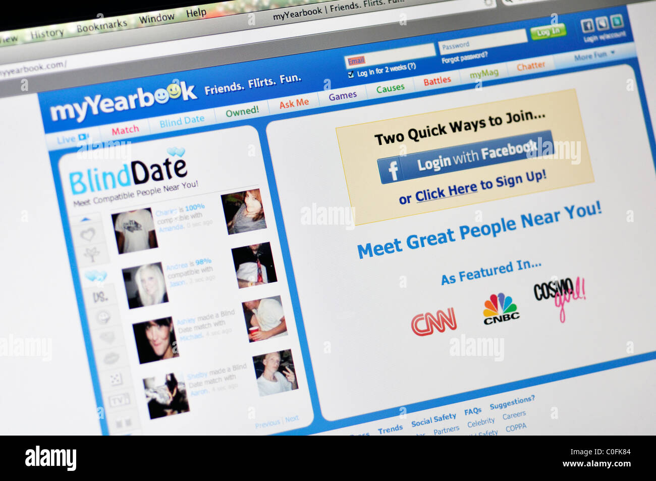 My Yearbook social networking website Stock Photo - Alamy