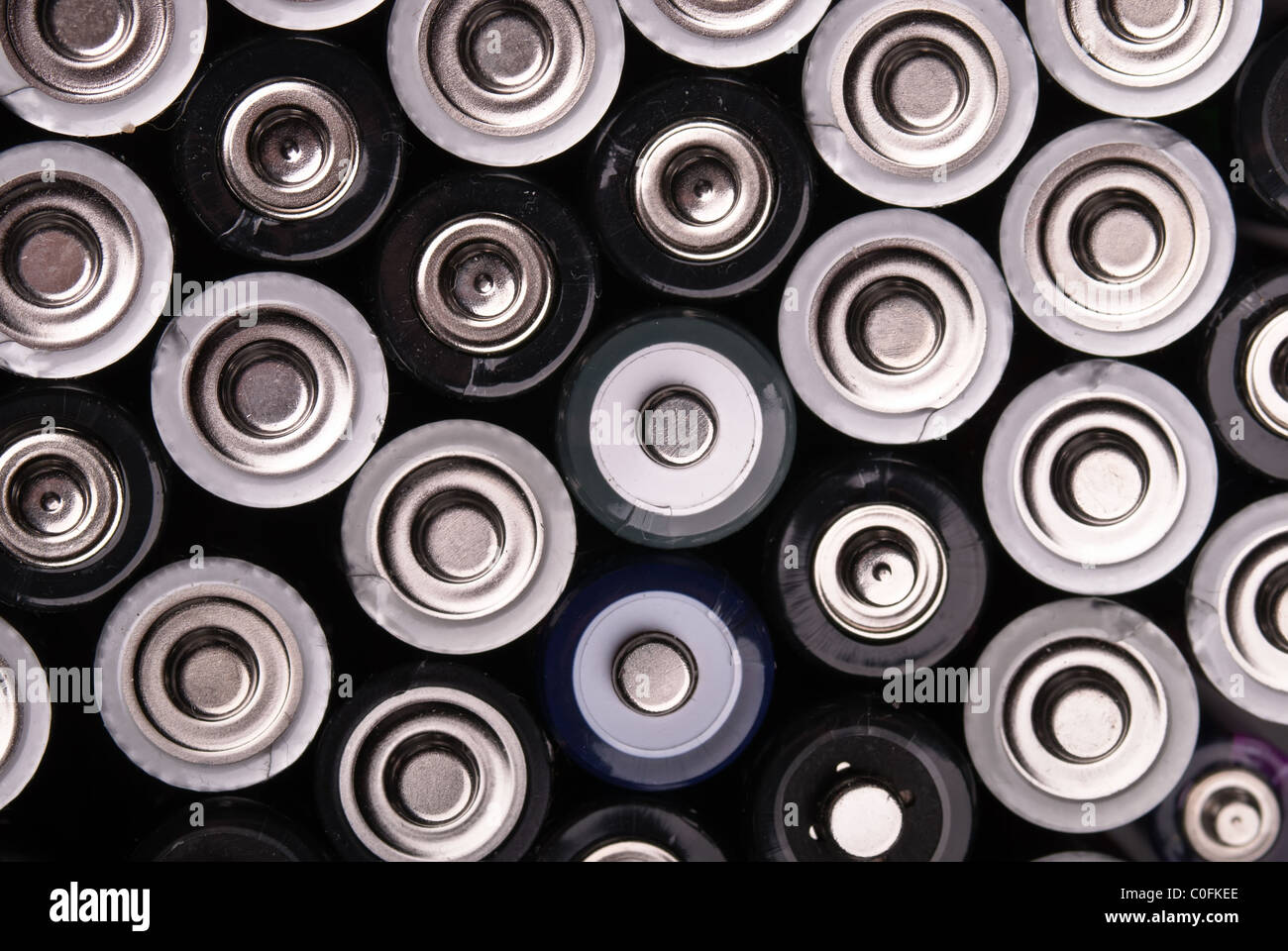 many batteries are shown from above Stock Photo - Alamy
