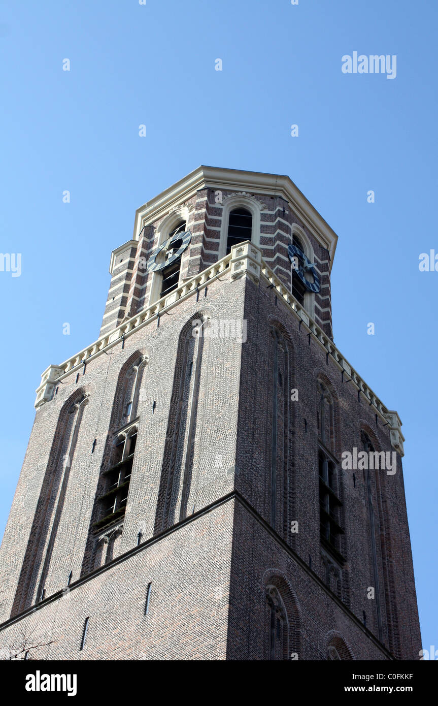 Church tower in the city Zwolle in the neterlands in Europe Stock Photo ...