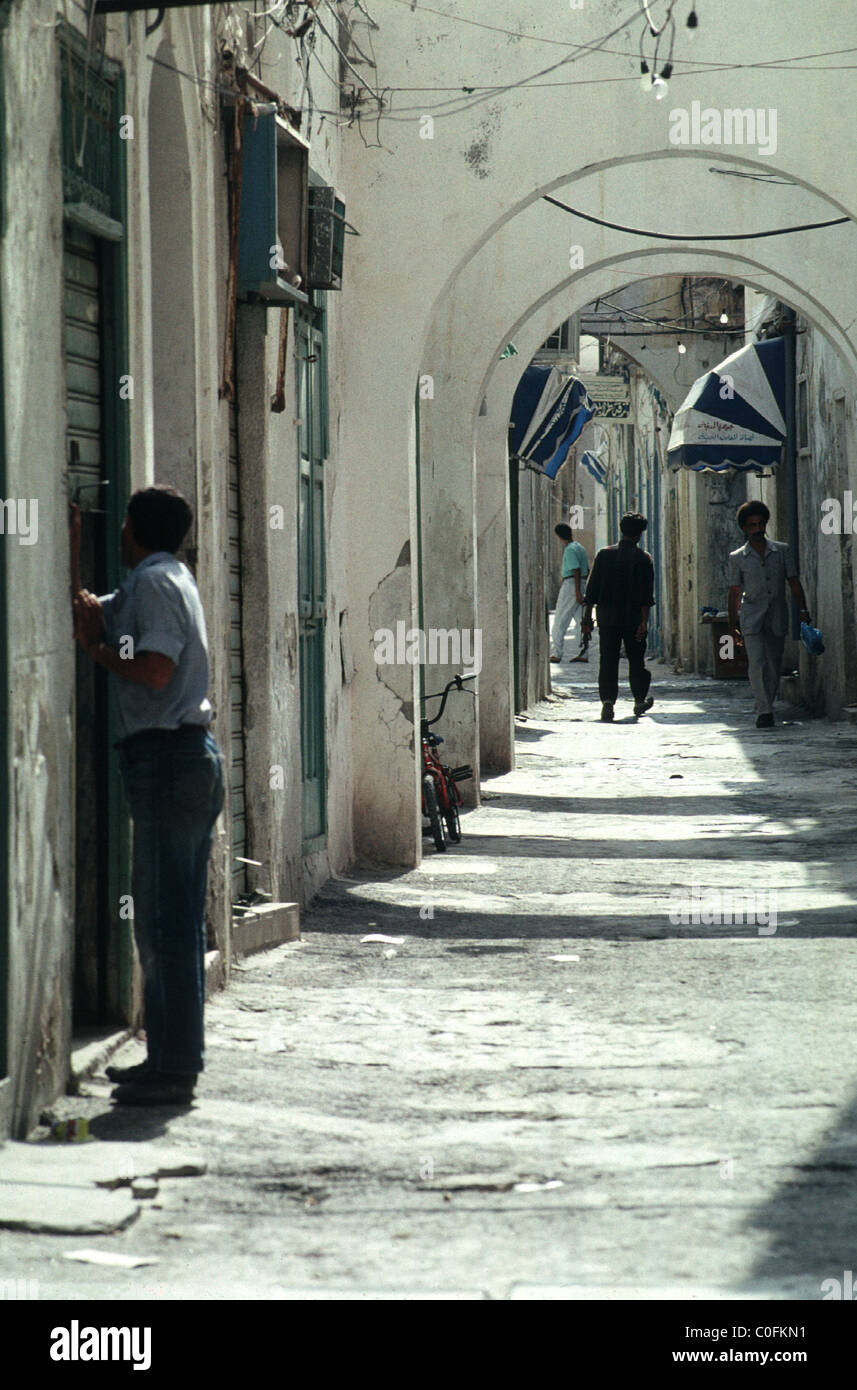 tripoli, libya -- the suk (bazaar) in the capital opening for business ...