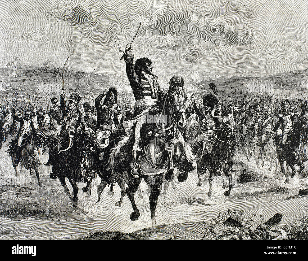 Marshal Murat leads a charge at the Battle of Jena, 14 October 1806 ...