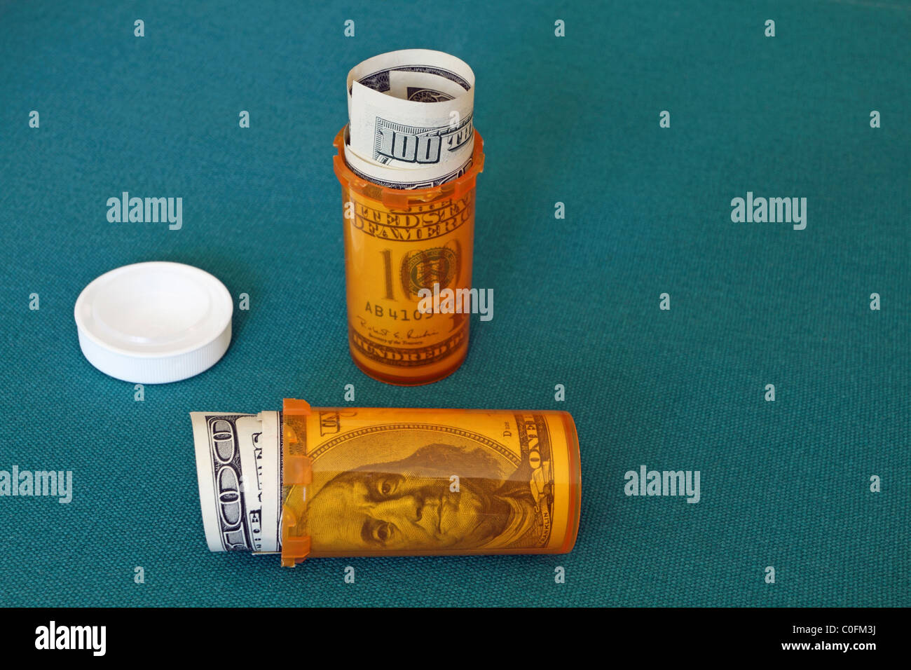Symbolic presentation of the high cost of prescription medication. US ...