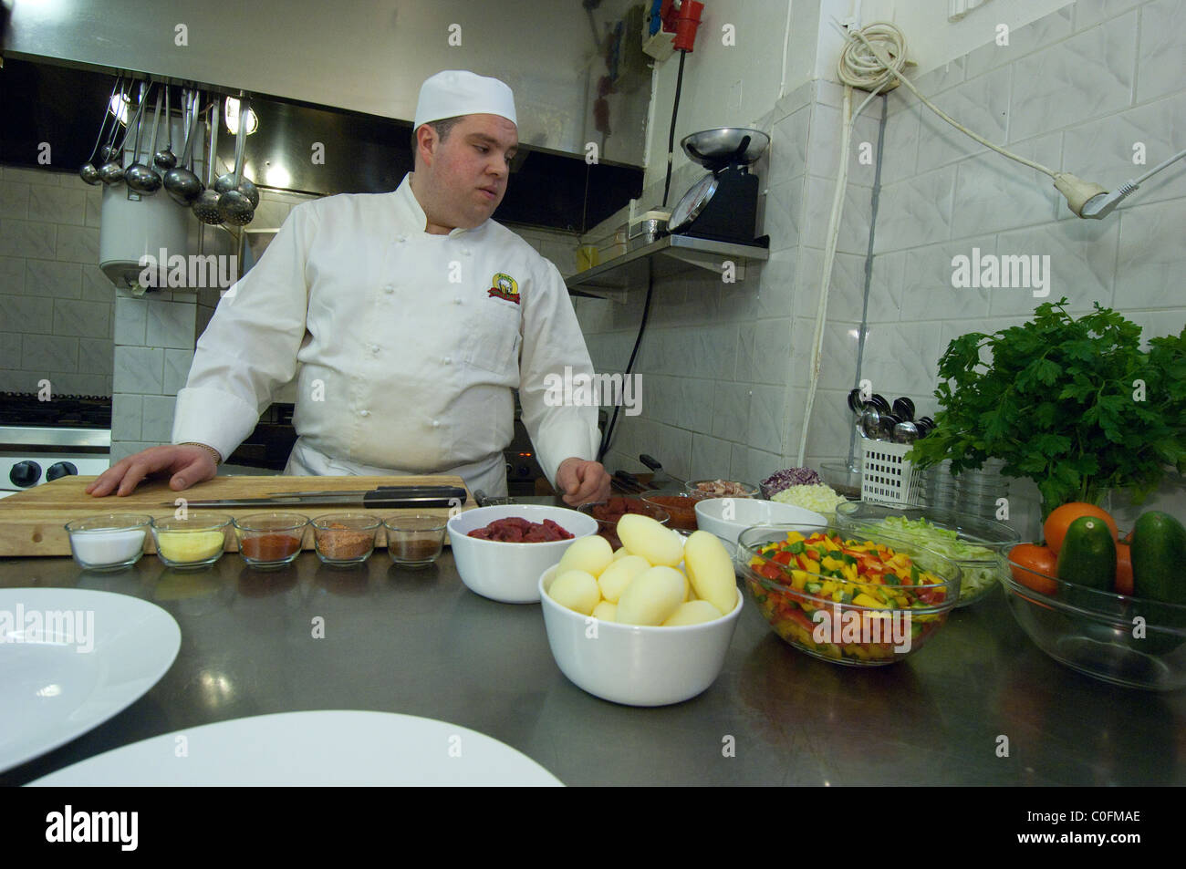 A chef in action Stock Photo - Alamy