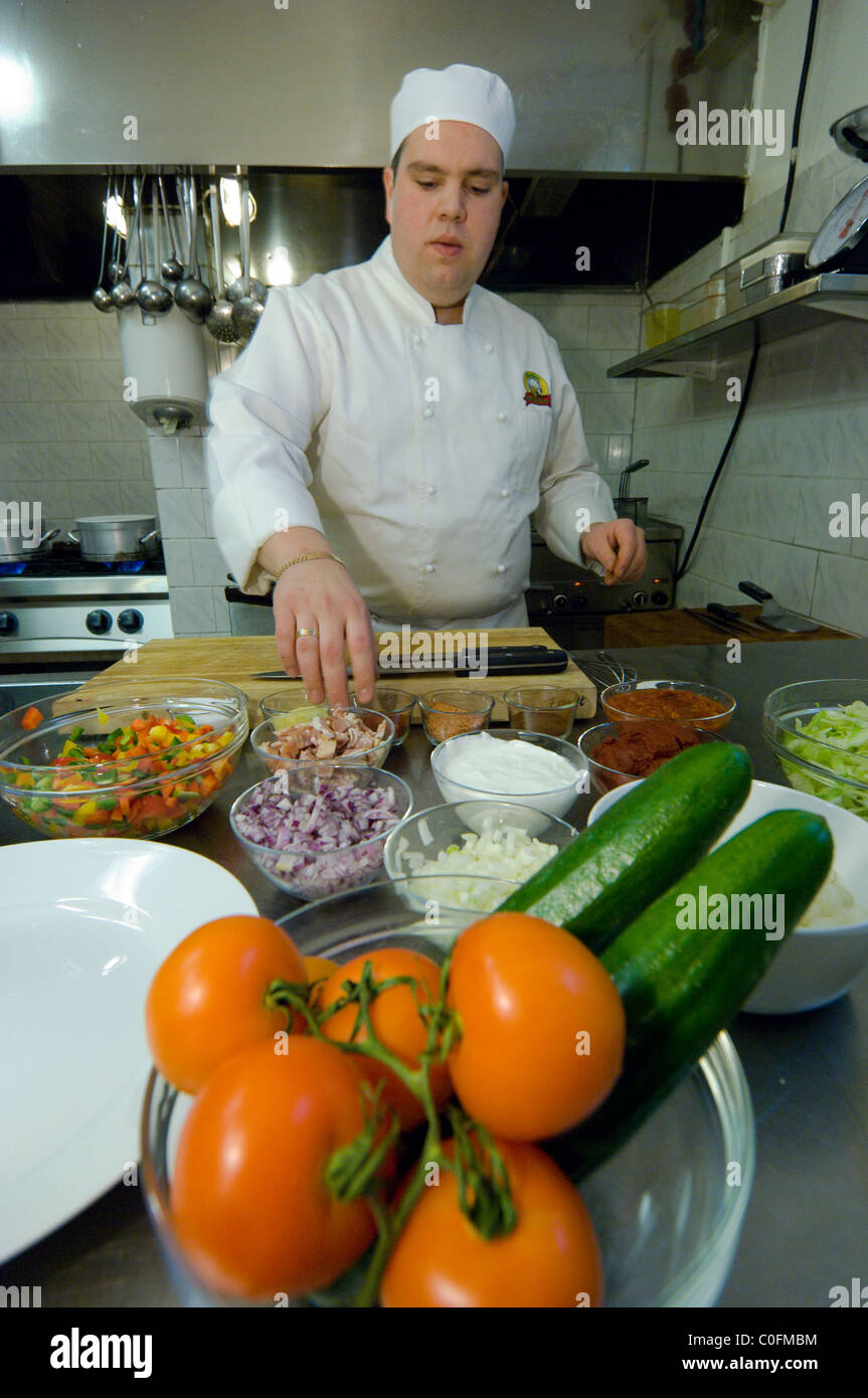 A chef in action Stock Photo - Alamy