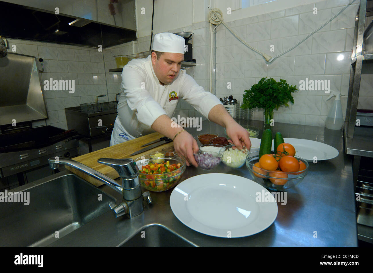 A chef in action Stock Photo - Alamy