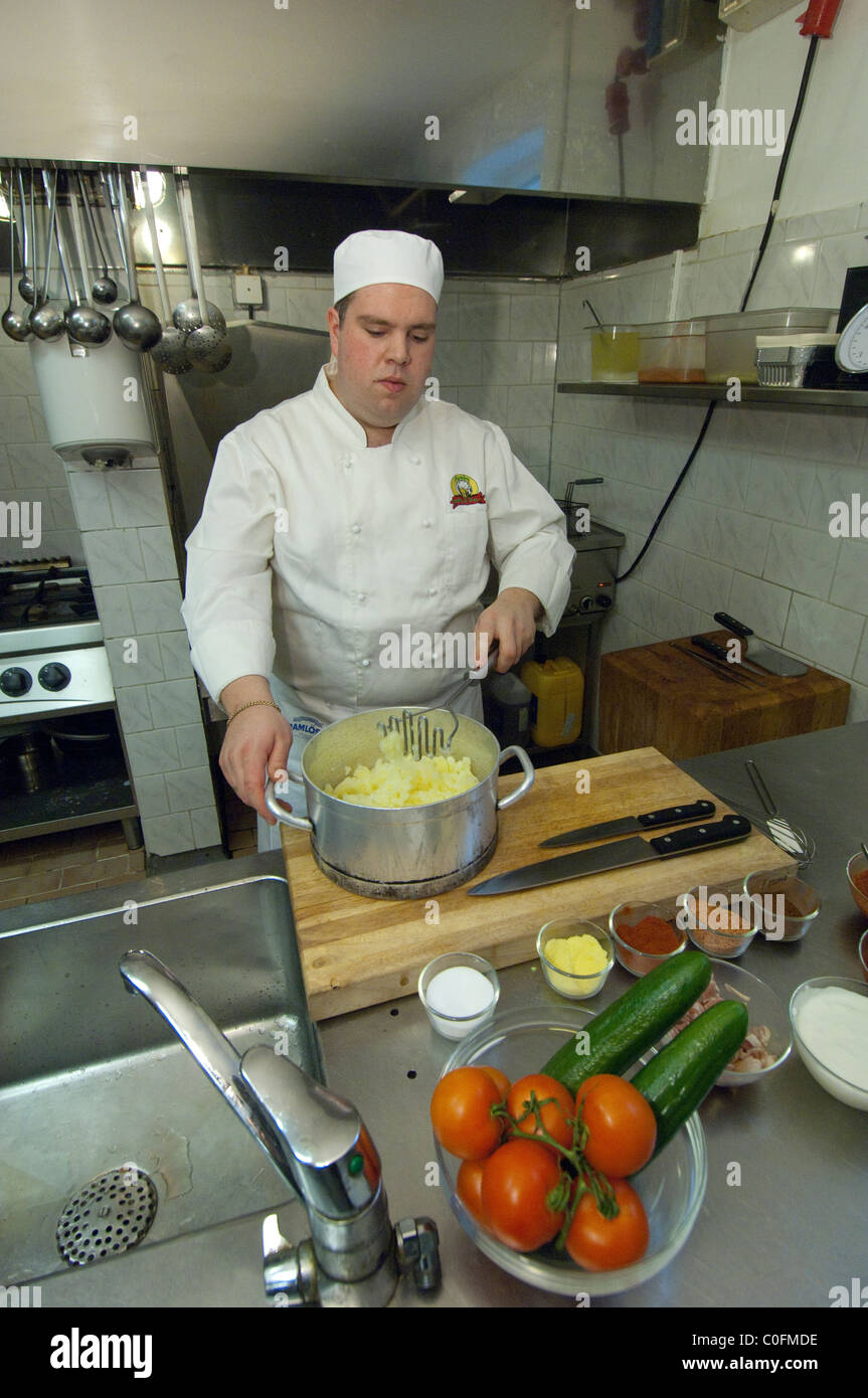 A chef in action Stock Photo - Alamy