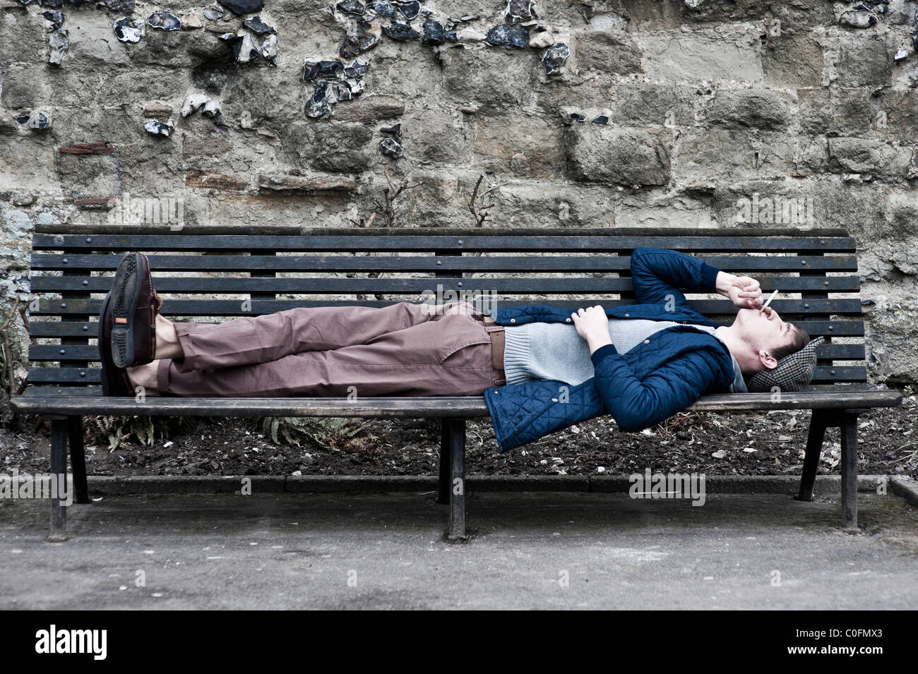 Bench smoking hi-res stock photography and images - Alamy