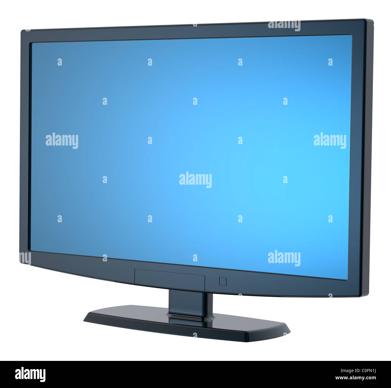 Black Lcd tv monitor on white background Stock Photo - Alamy