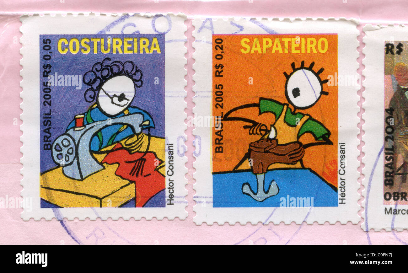 Brazil postage stamps Stock Photo - Alamy