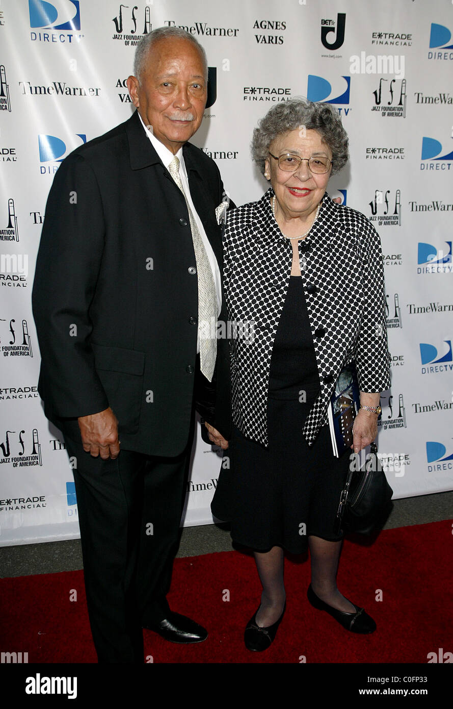 Former mayor David Dinkins and his wife at the The Jazz Foundation of ...