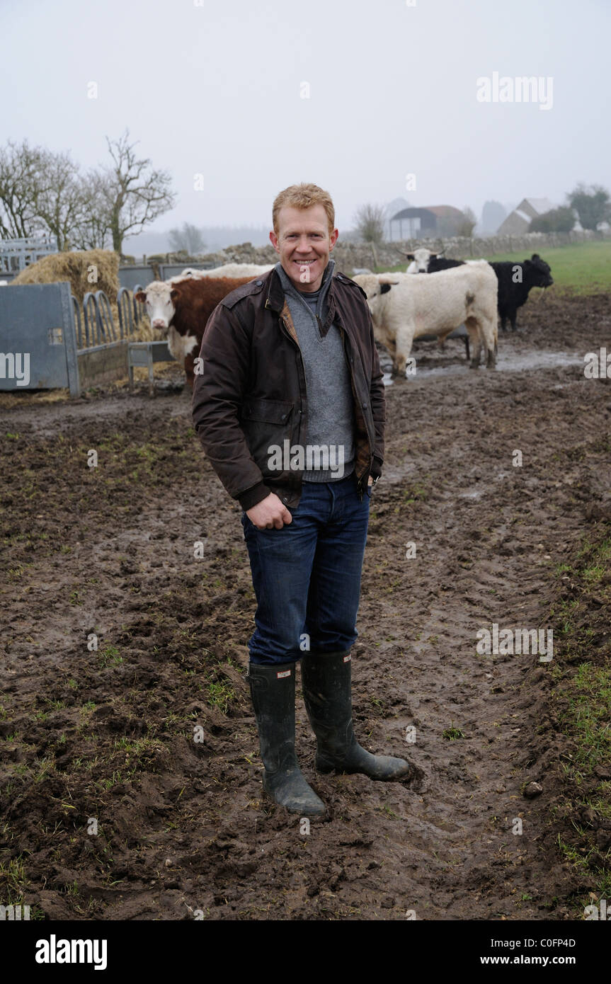 Adam Henson Cotswold farmer with his cattle on Adam's farm. BBC ...