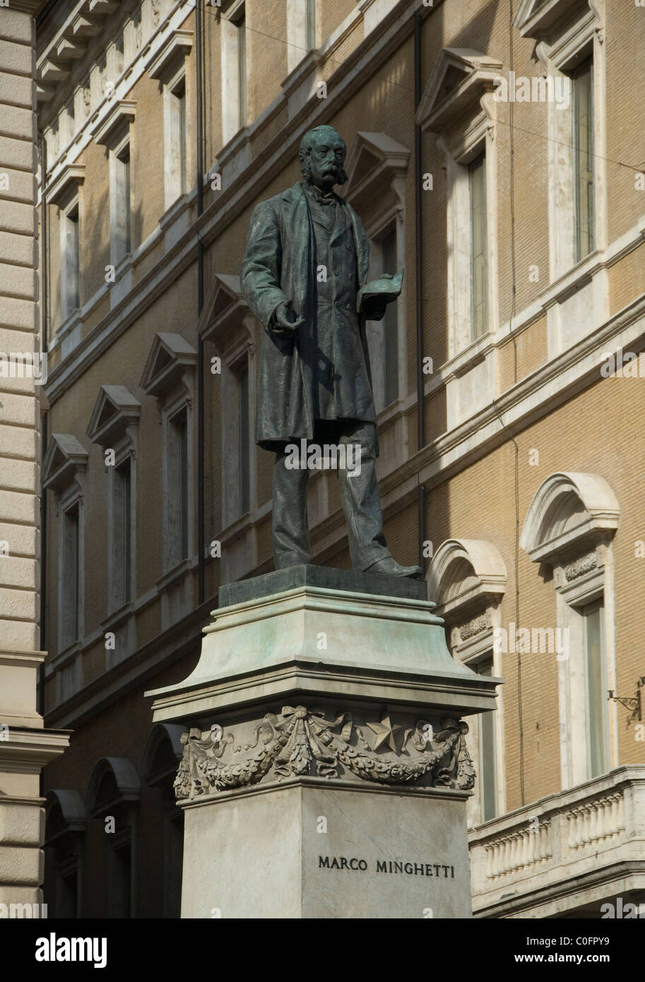 Statue of Marco Minghetti who was an Italian economist and statesman in ...