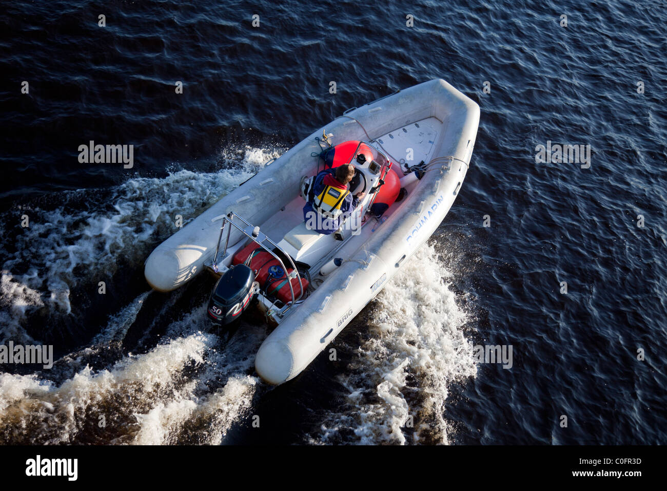Rigid inflatable boat aerial hi-res stock photography and images - Alamy