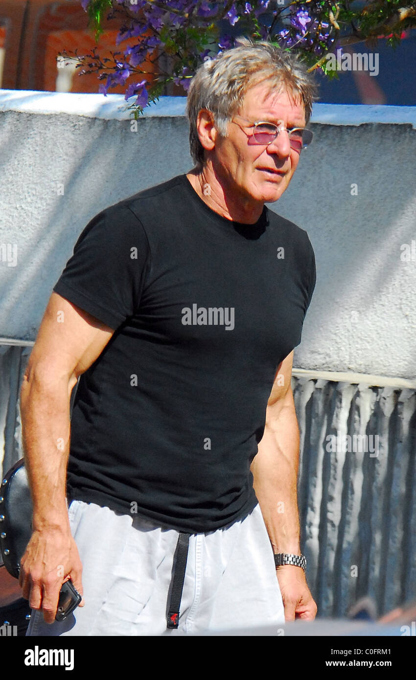Harrison Ford leaving his gym Los Angeles, California - 30.05.08 Stock ...