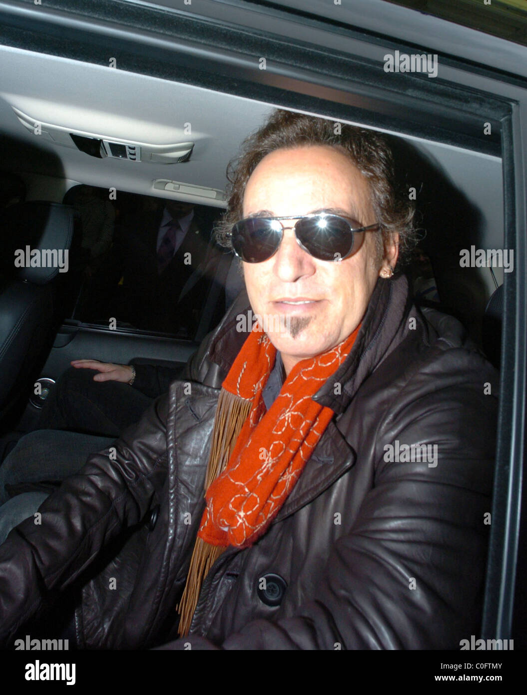 Bruce Springsteen leaving Claridge's Hotel in Mayfair and heads to the ...