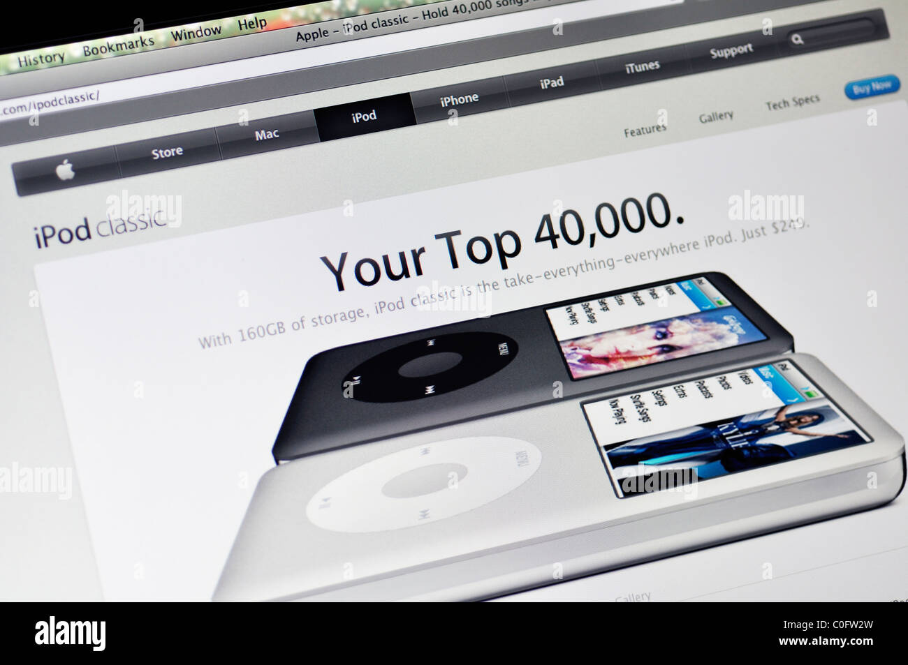 iPod at Apple store website Stock Photo - Alamy