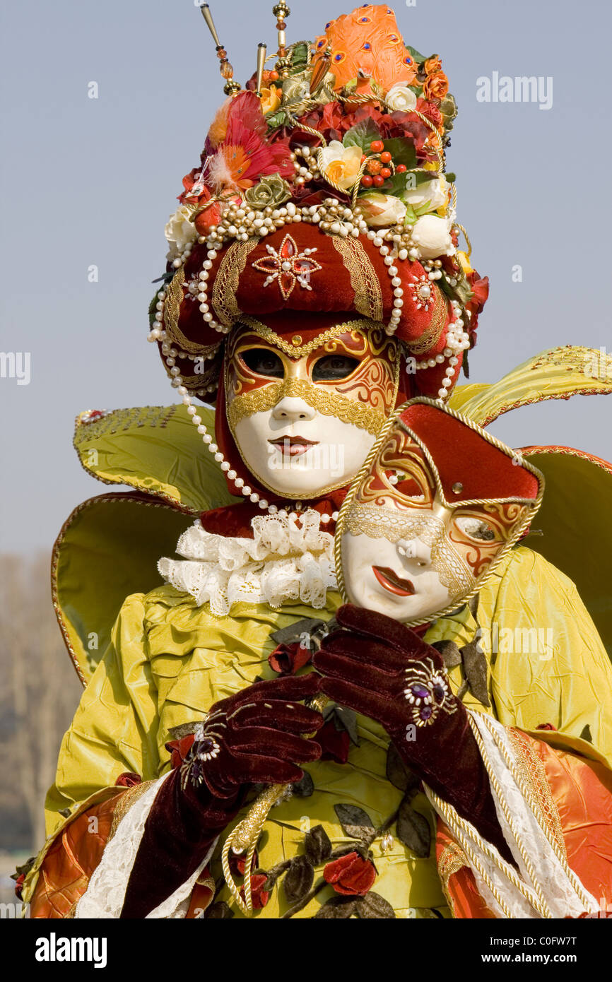 Venetian carnival costume Stock Photo - Alamy