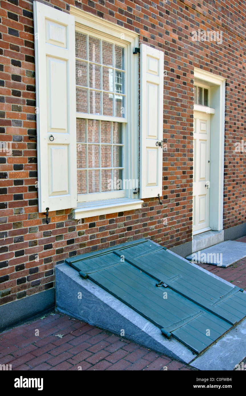 Hatchway, external cellar doors Stock Photo - Alamy