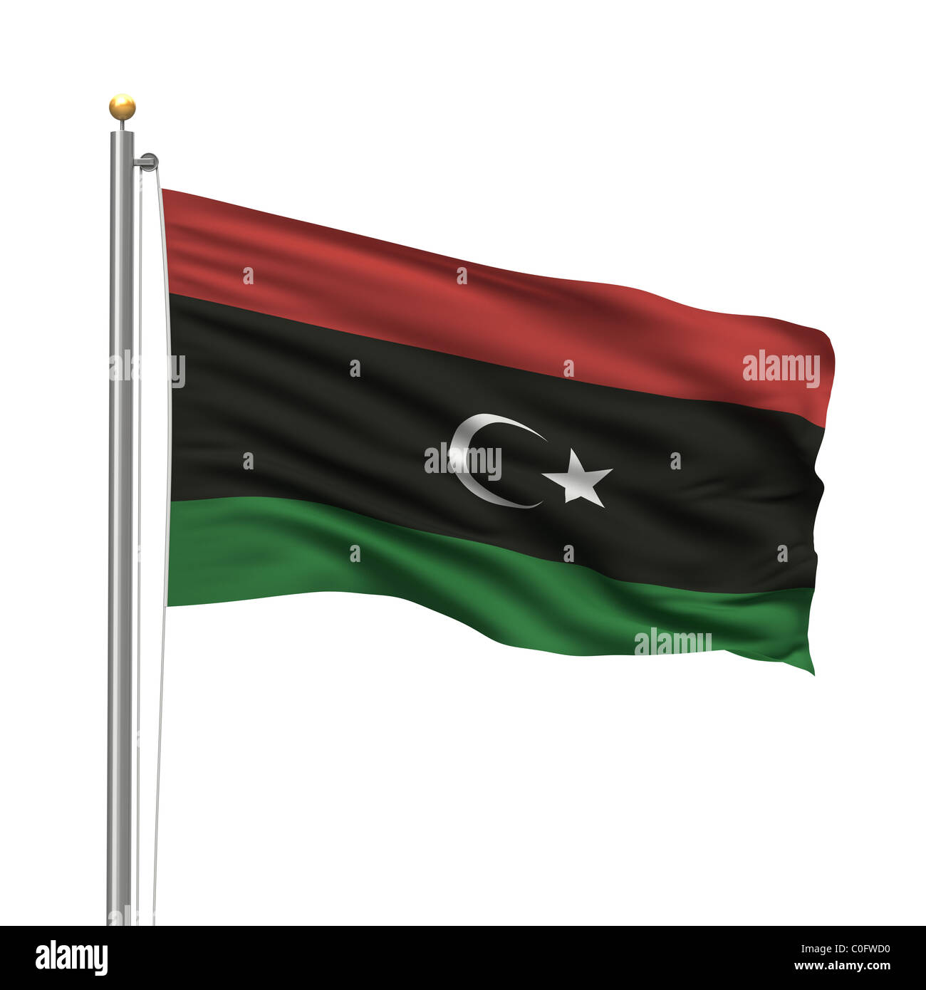 Flag of the Kingdom of Libya Stock Photo - Alamy