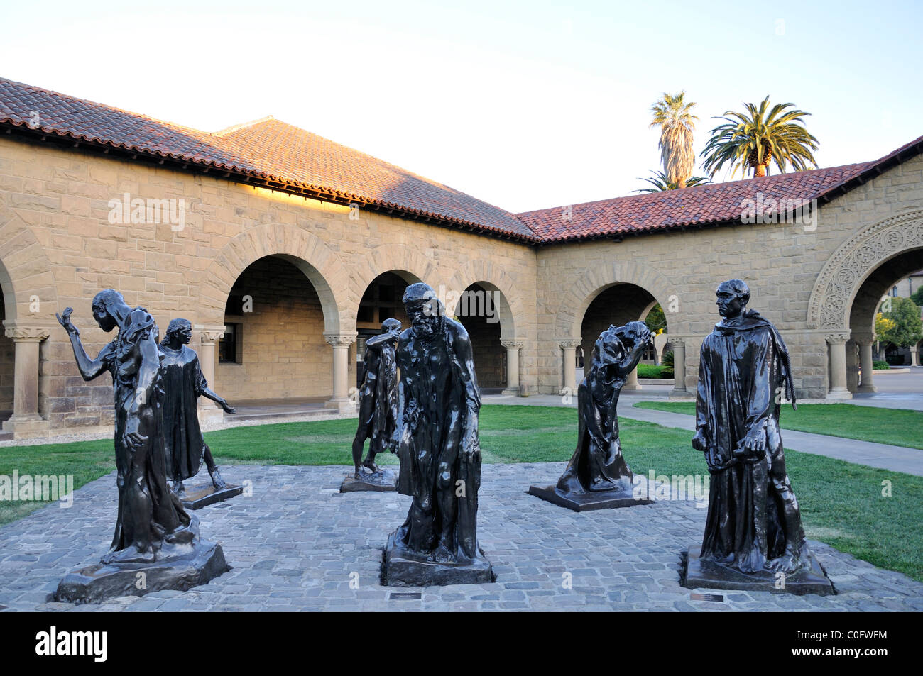 Rodin's Burghers of Calais, Stanford University, Palo Alto, California ...