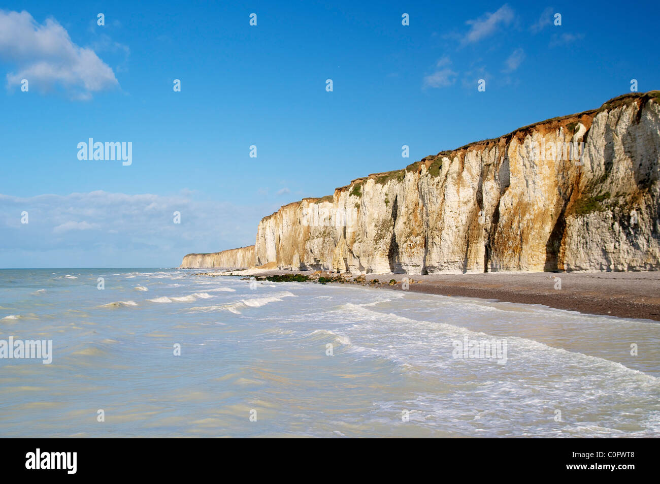 High chalk cliffs north of Veules-les-Roses Stock Photo - Alamy