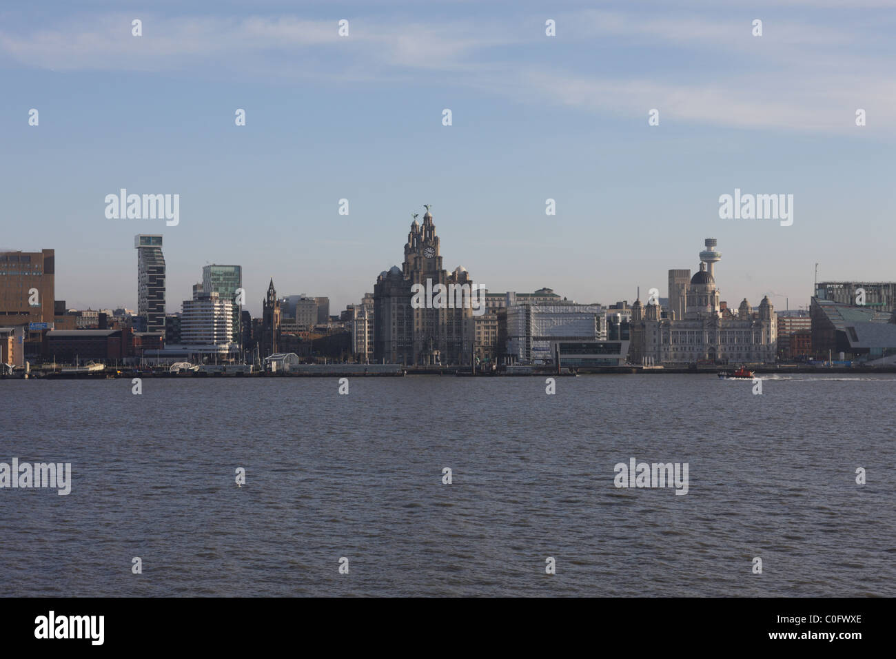The Liverpool coastline from Birkenhead Stock Photo - Alamy