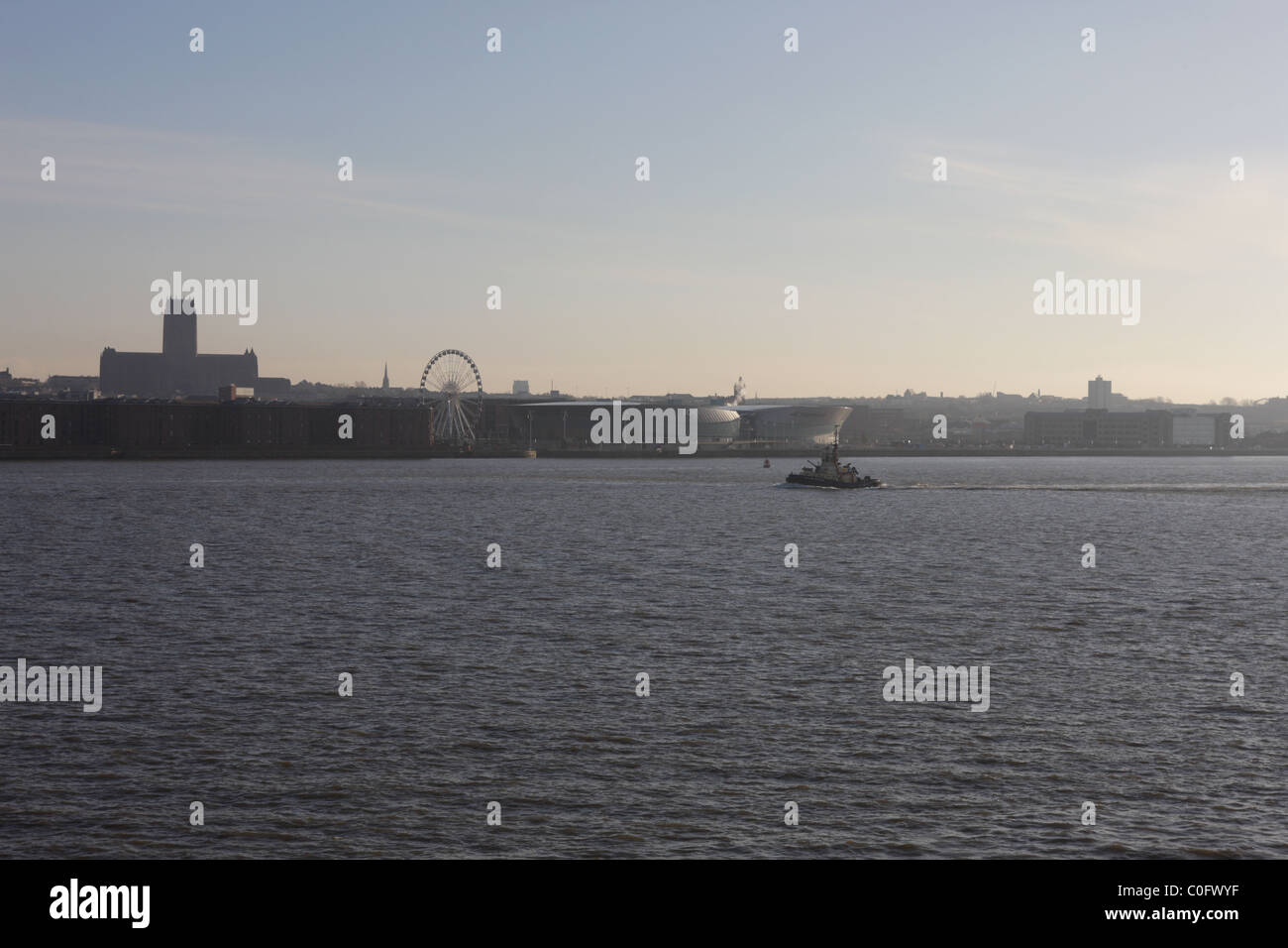 The Liverpool coastline from Birkenhead Stock Photo - Alamy