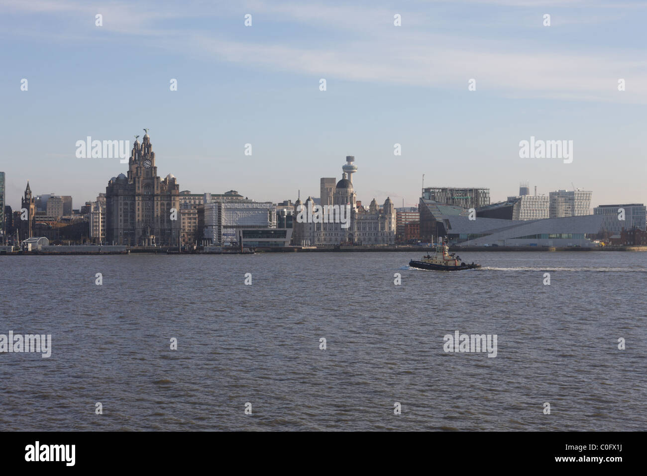The Liverpool coastline from Birkenhead Stock Photo - Alamy