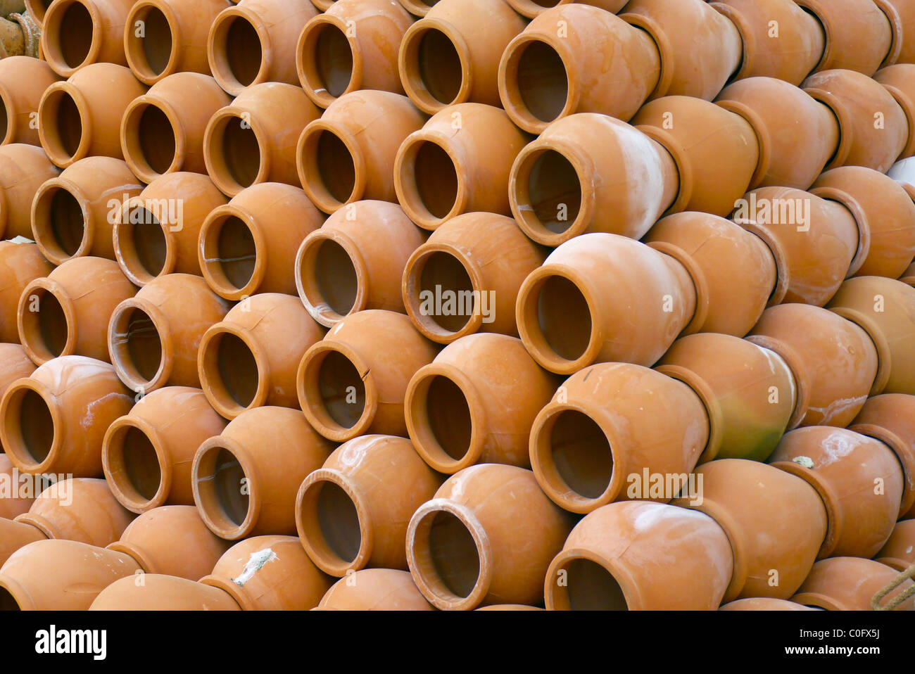 Pots used in traditional octopus fishing - Rota, Cadiz, Spain Stock ...