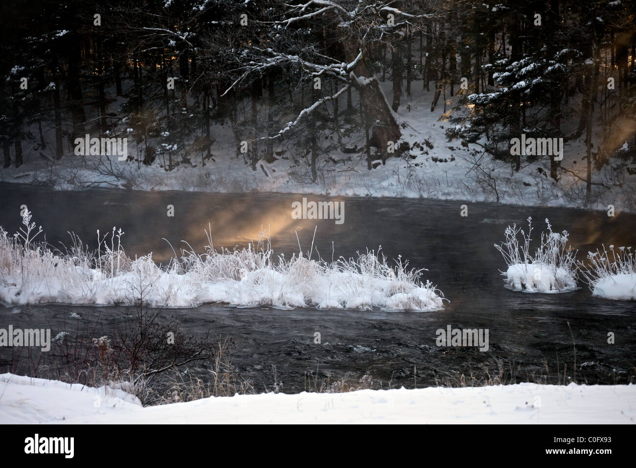 Dark River, Ray of Light Stock Photo - Alamy
