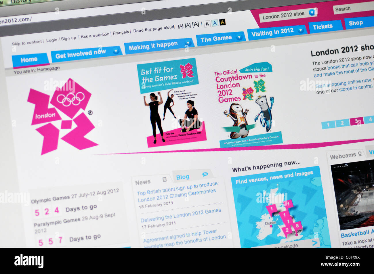 London Olympic Games website Stock Photo - Alamy