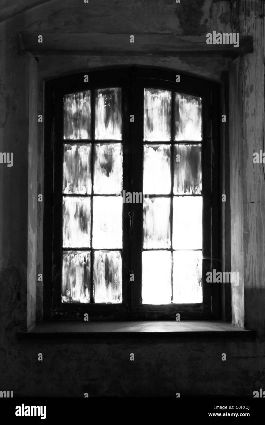 Window at Fort Breendonk, a former Nazi concentration camp in Belgium ...