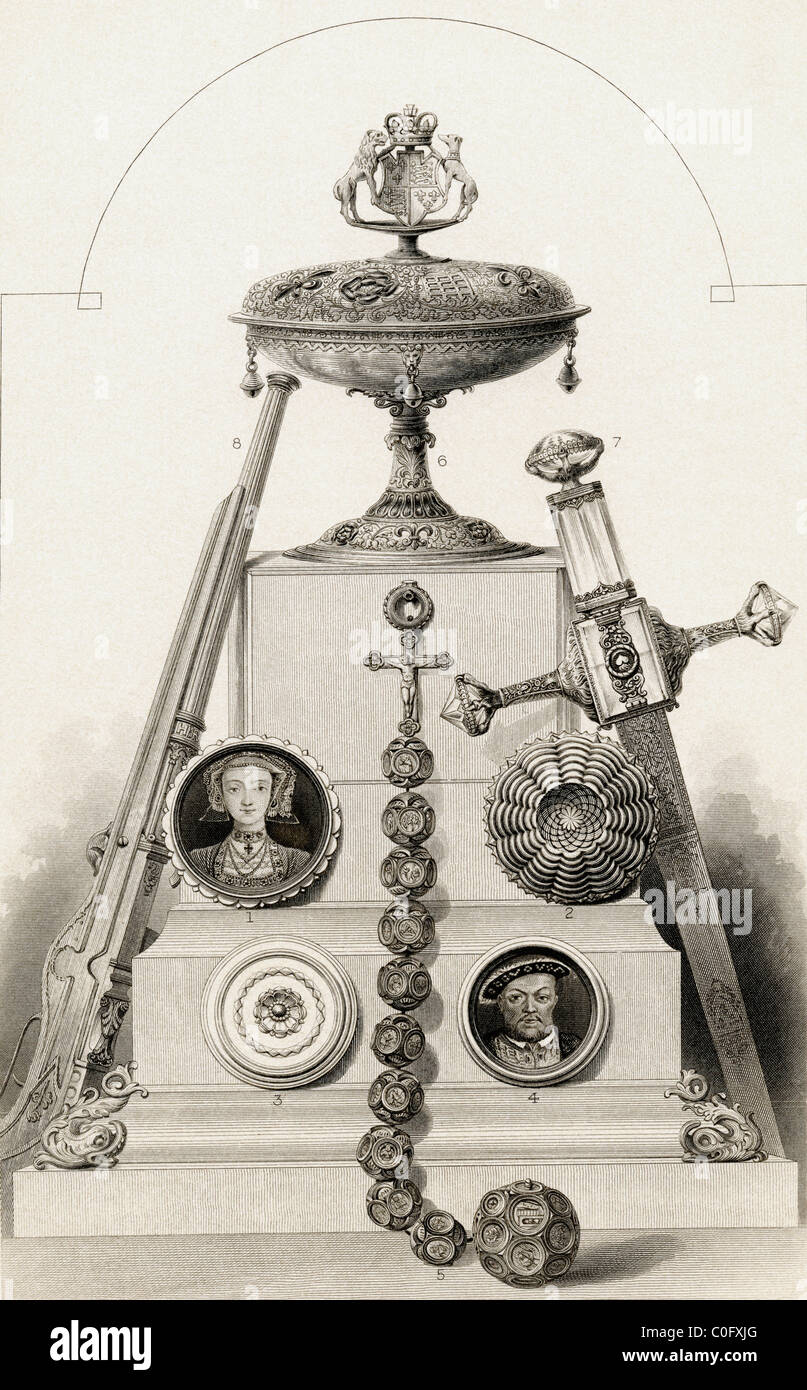Relics associated with King Henry VIII Stock Photo - Alamy