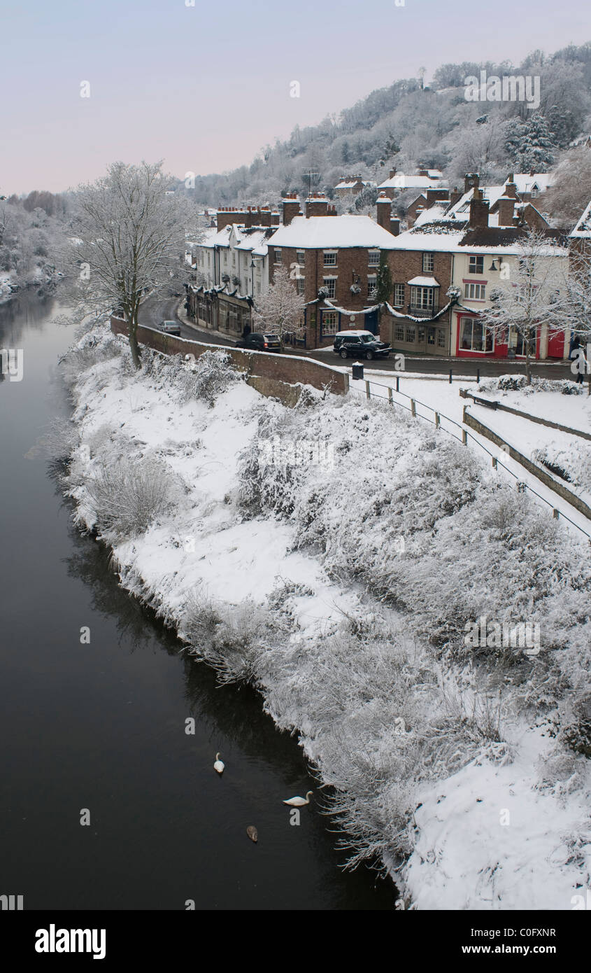 Ironbridge Gorge, the World Heritage Site in Shropshire is covered with ...