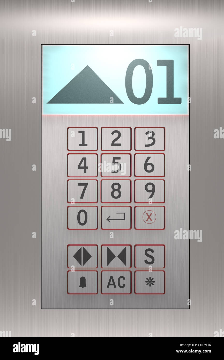Elevator button panel hi-res stock photography and images - Alamy