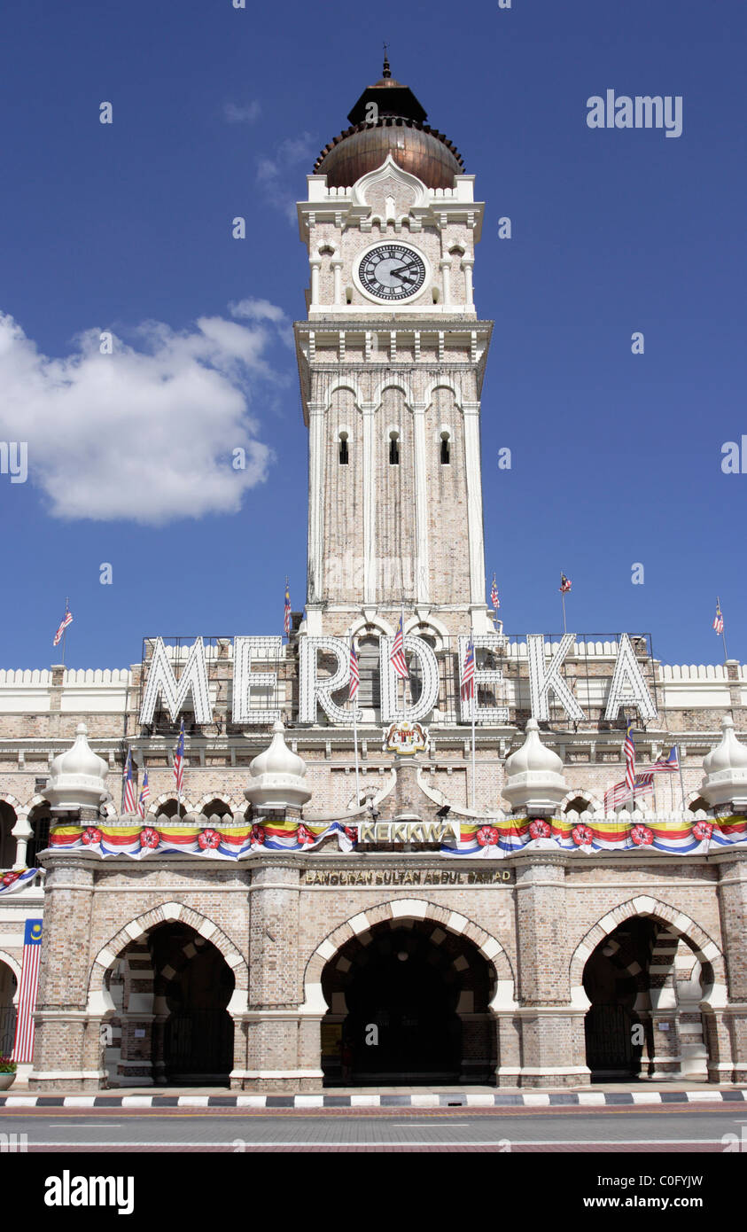 Clock tower on Sultan Abdul Samad building in Kuala Lumpur, Malaysia ...