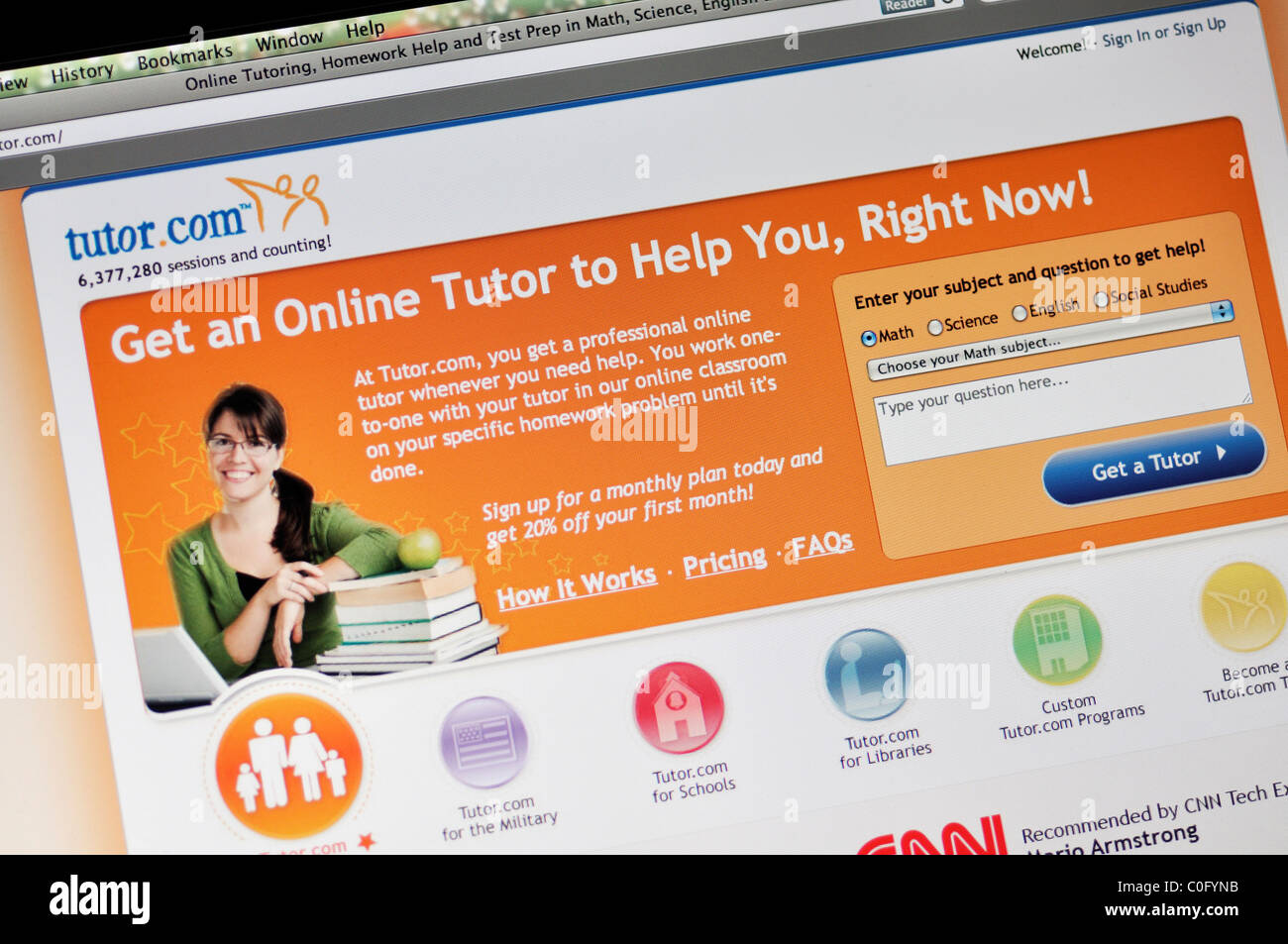 Online tutoring website Stock Photo - Alamy