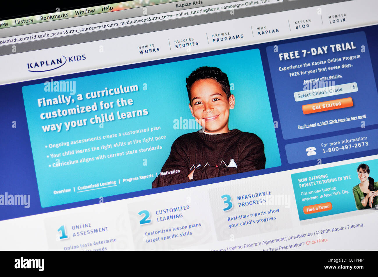 Kaplan education website Stock Photo - Alamy